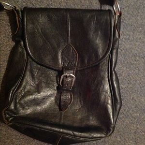 Vintage | Bags | Vintage Leather Cross Body Buckle Saddle Bag | Poshmark